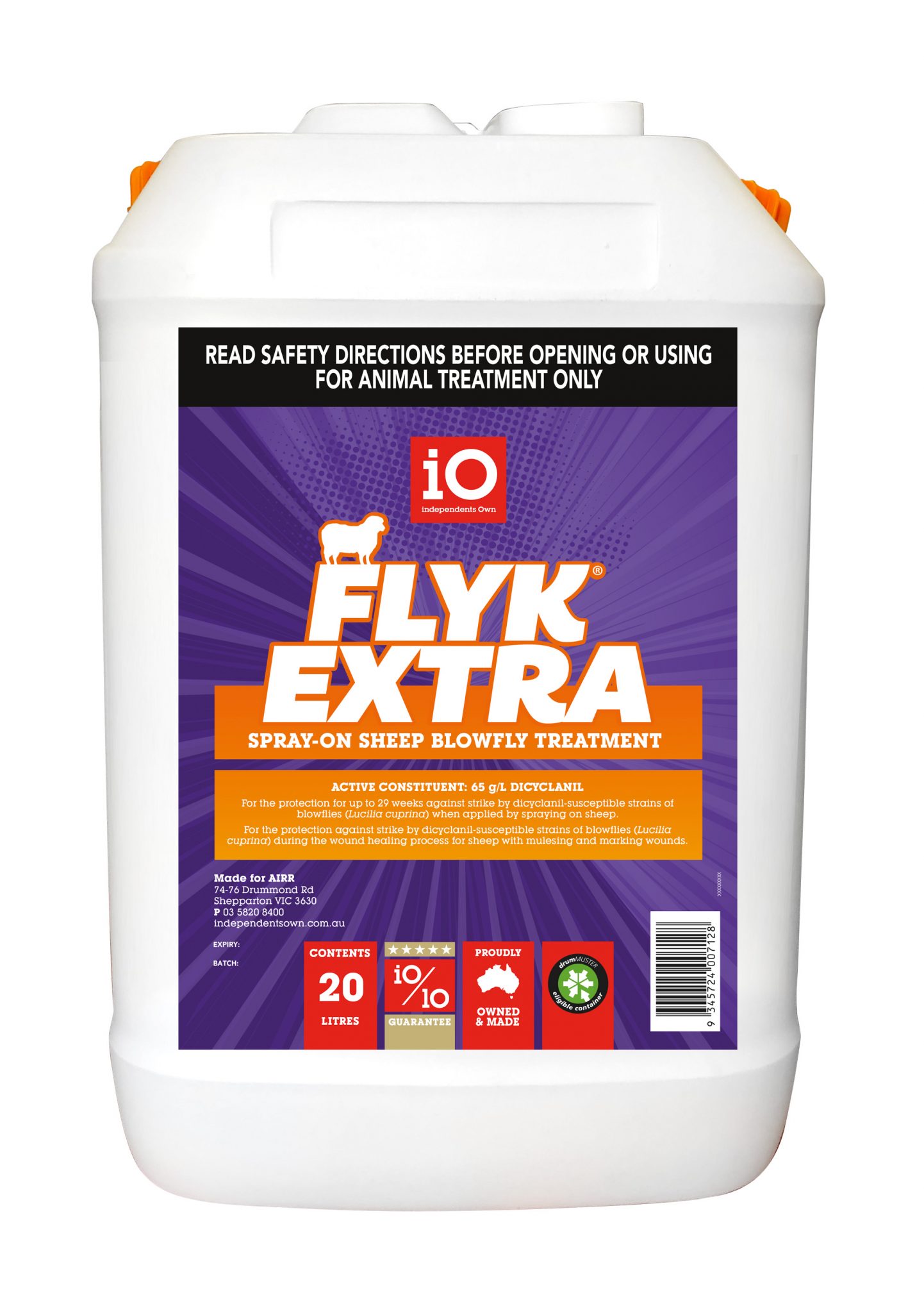 iO FLYK EXTRA Spray-On Sheep Blowfly Treatment | Independents Own