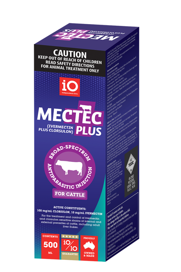 iO Mectec Plus Broad-Spectrum Antiparasitic Injection for Cattle ...